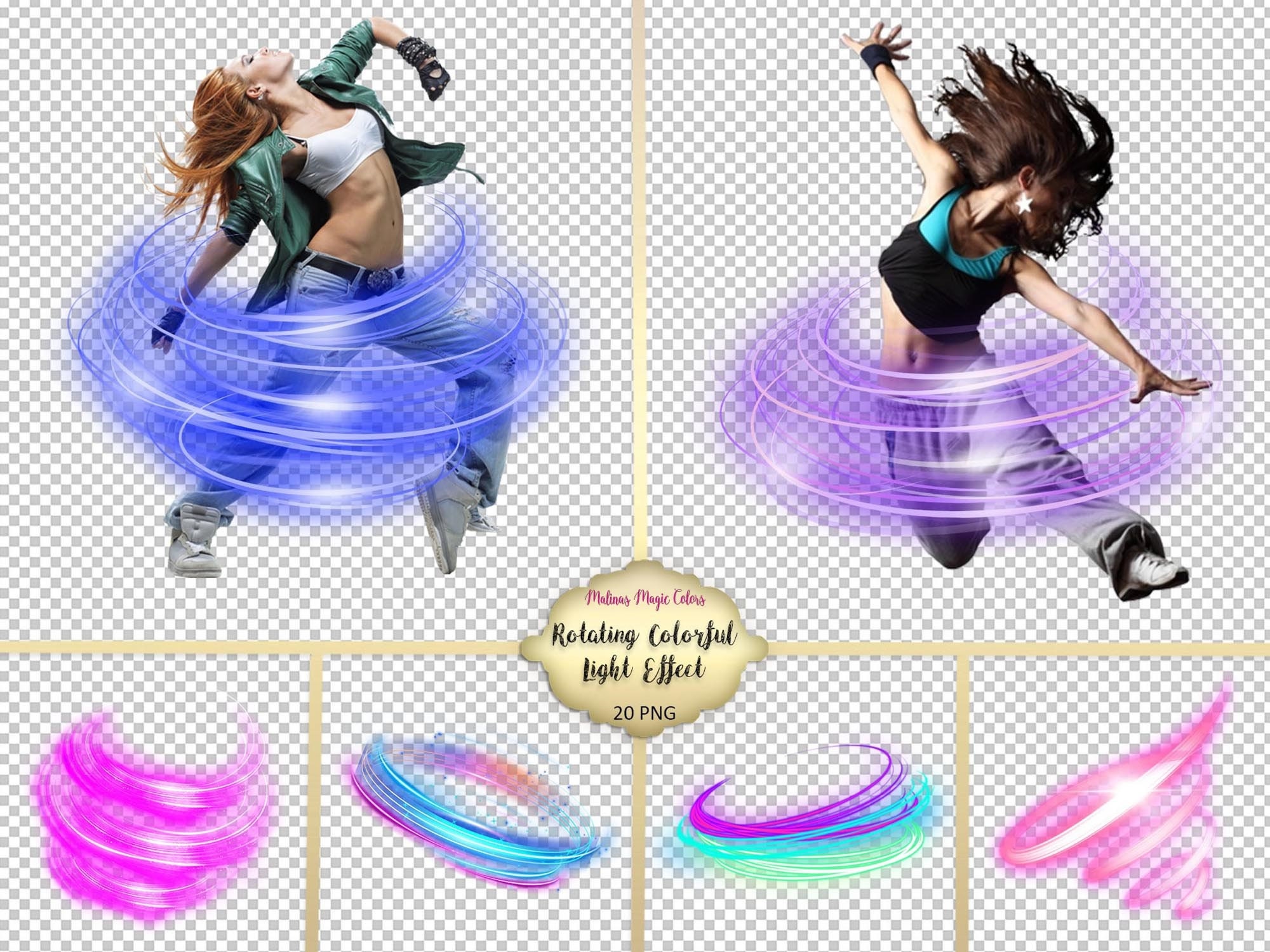 Rotating Colorful Light Effect - Surround Light Overlay - Glowing ...