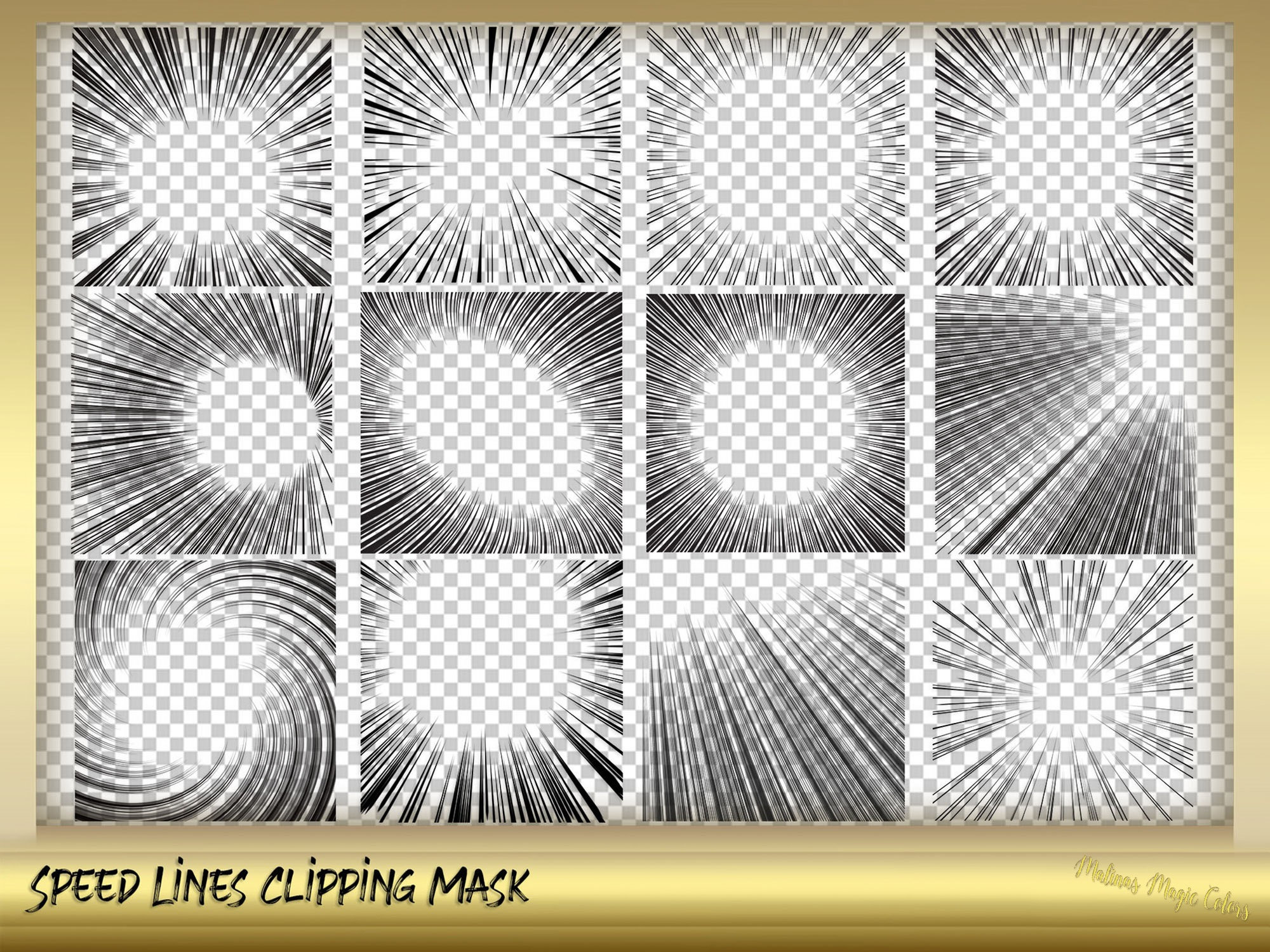 Speed Lines Clipping Mask - Speed Lines PNG - Photoshop Clipping Masks ...