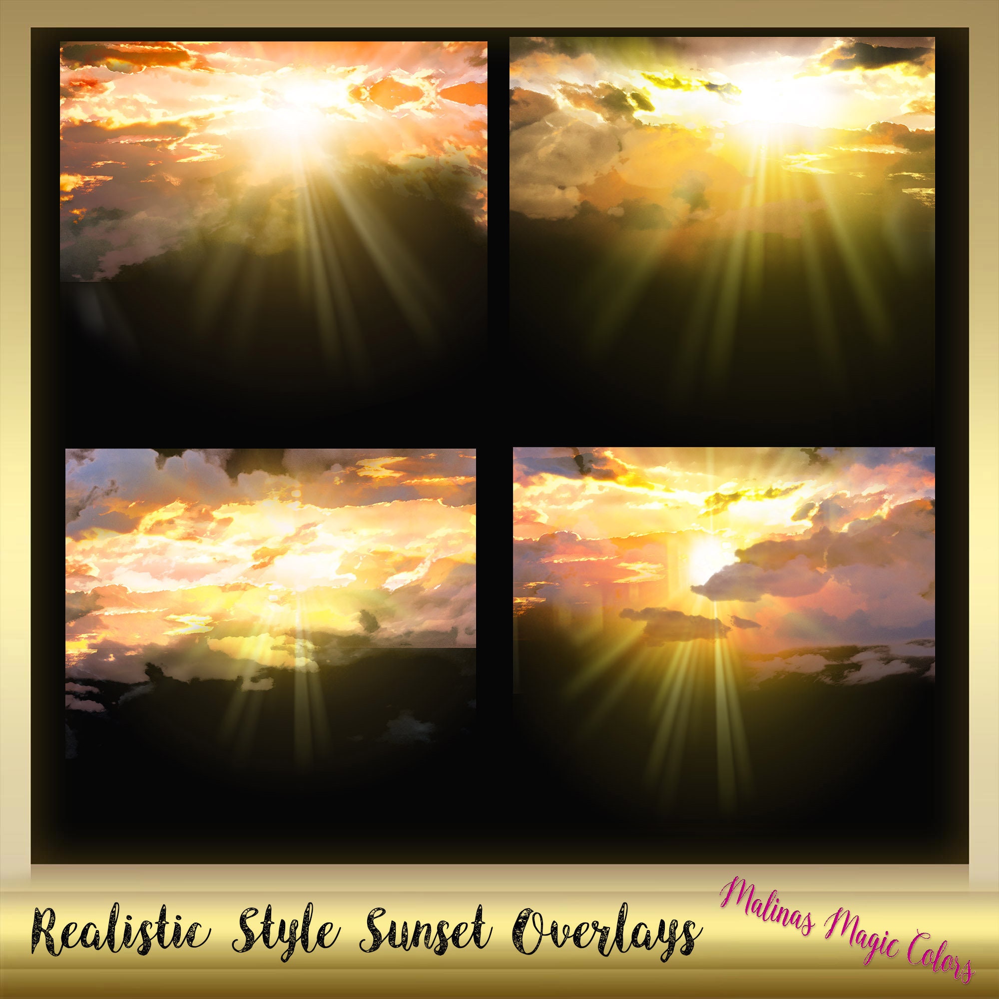 15 Realistic Style Sunset Overlays - Sunset Overlay Photoshop - Overlay ...