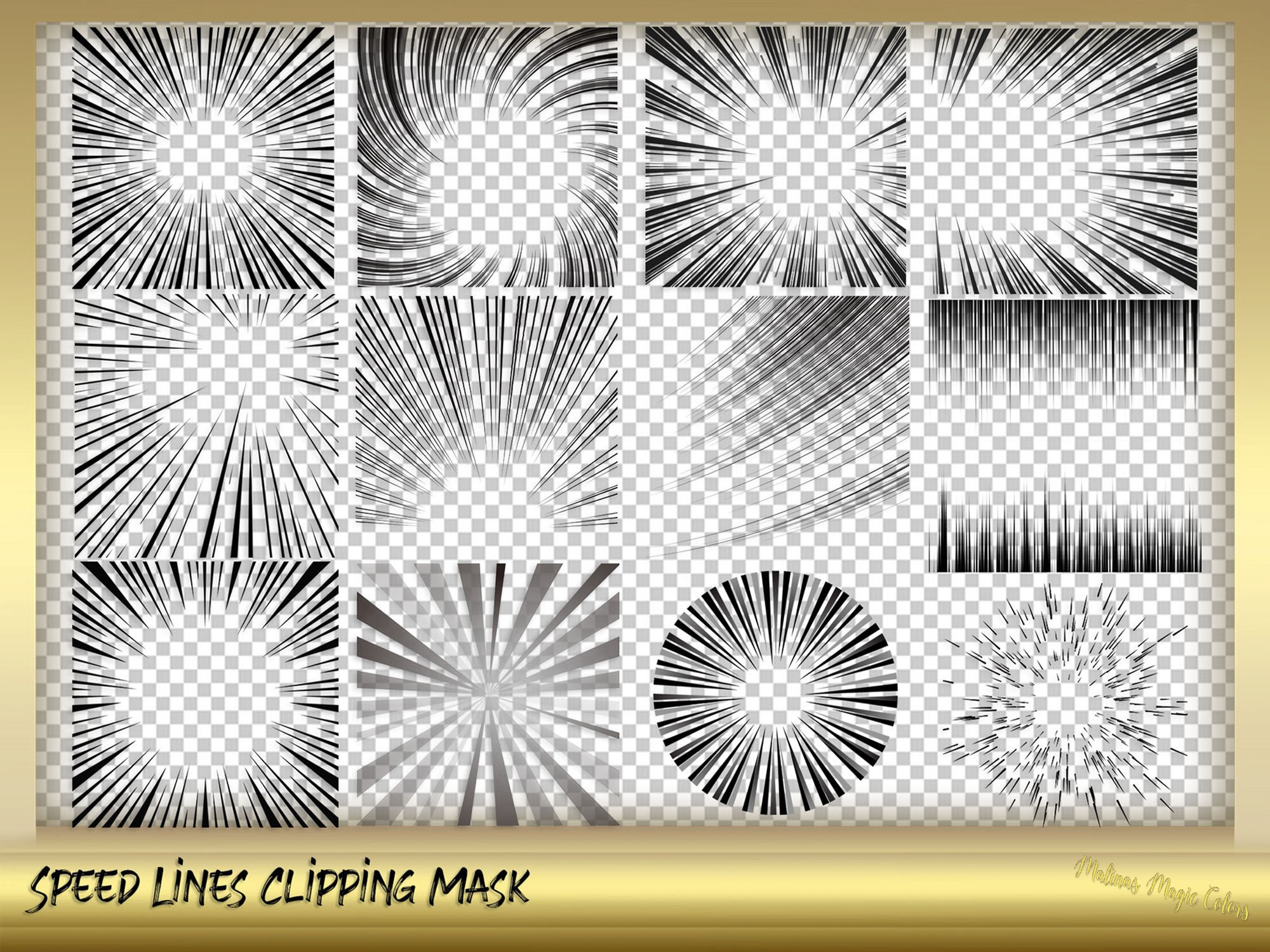Speed Lines Clipping Mask - Speed Lines PNG - Photoshop Clipping Masks ...