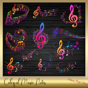 Colorful Music Notes - Music Note Clip Art - Colorful Musical Notes ...