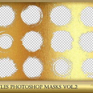 15 Circles Masks for Photoshop - Photoshop Clipping Masks - Grunge Png Masks - Digital Scrapbook ...