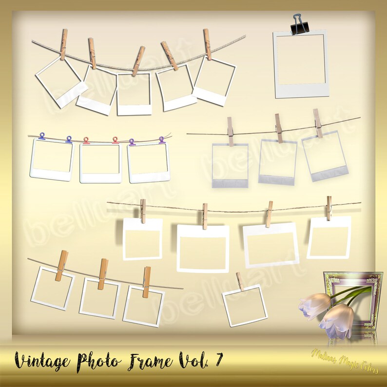 7 VINTAGE Photo Frames Vol. 7 - Vintage Frame - Photoshop Digital ...