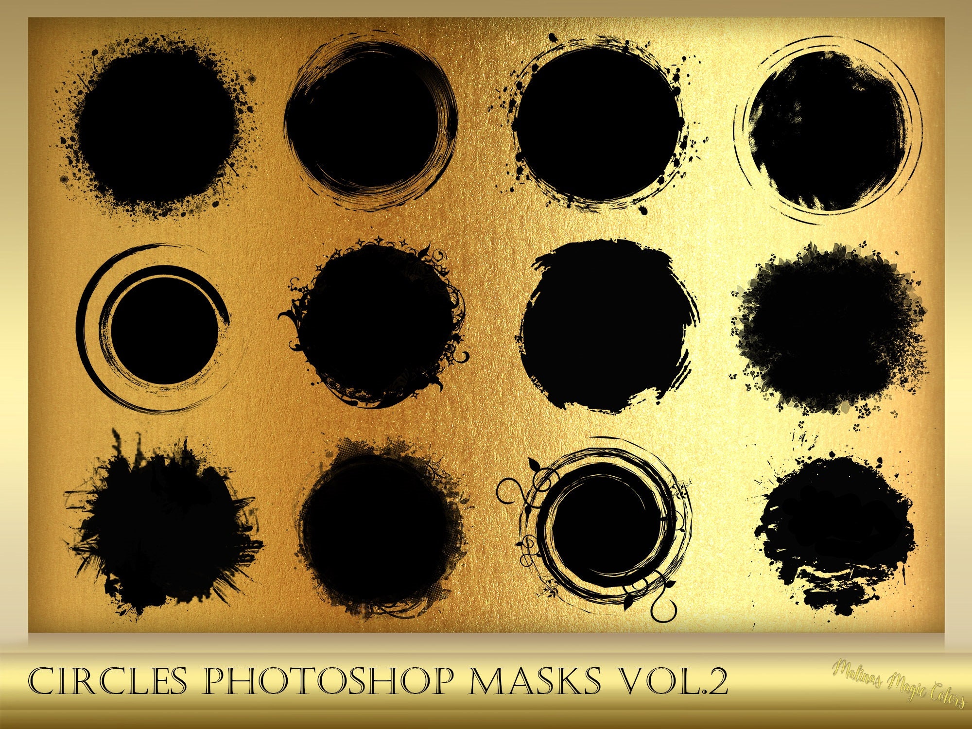 15 Circles Masks for Photoshop Photoshop Clipping Masks Grunge Png ...