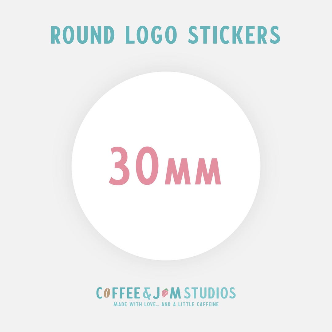 Custom 30mm Round Circle A4 Business Stickers: Branded Packaging Labels ...
