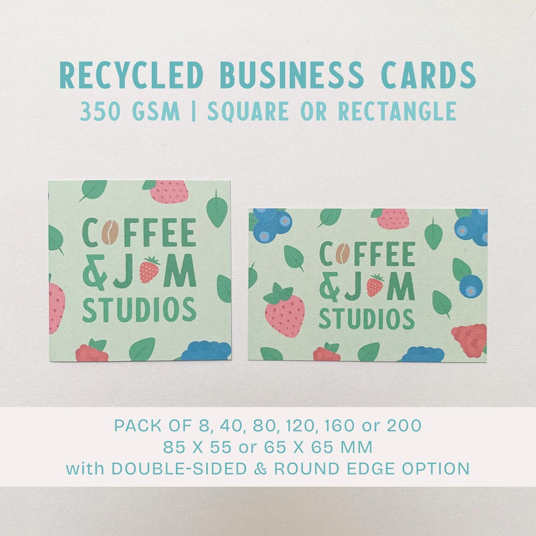 Custom Recycled Business Cards: Small Business Branding, Standard or ...