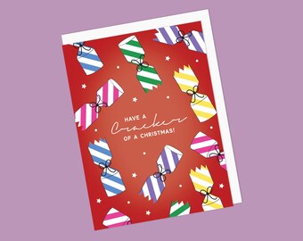 Christmas Cracker Christmas Card - Etsy