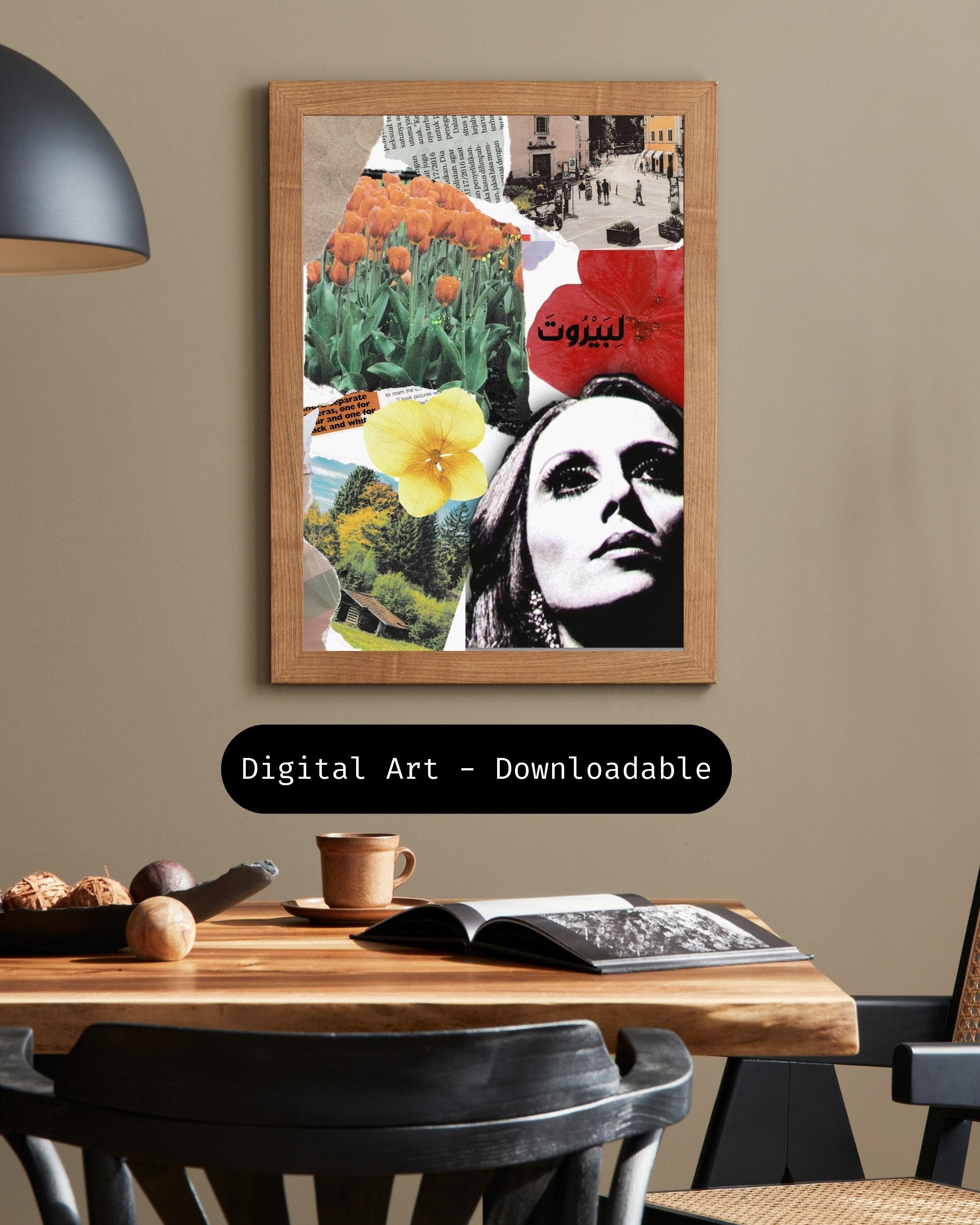 Fairuz Collage Art Print - Fairuz Lebanese Singer Digital Art Wall ...