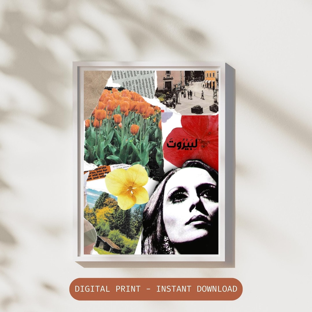 Fairuz Collage Art Print - Fairuz Lebanese Singer Digital Art Wall ...