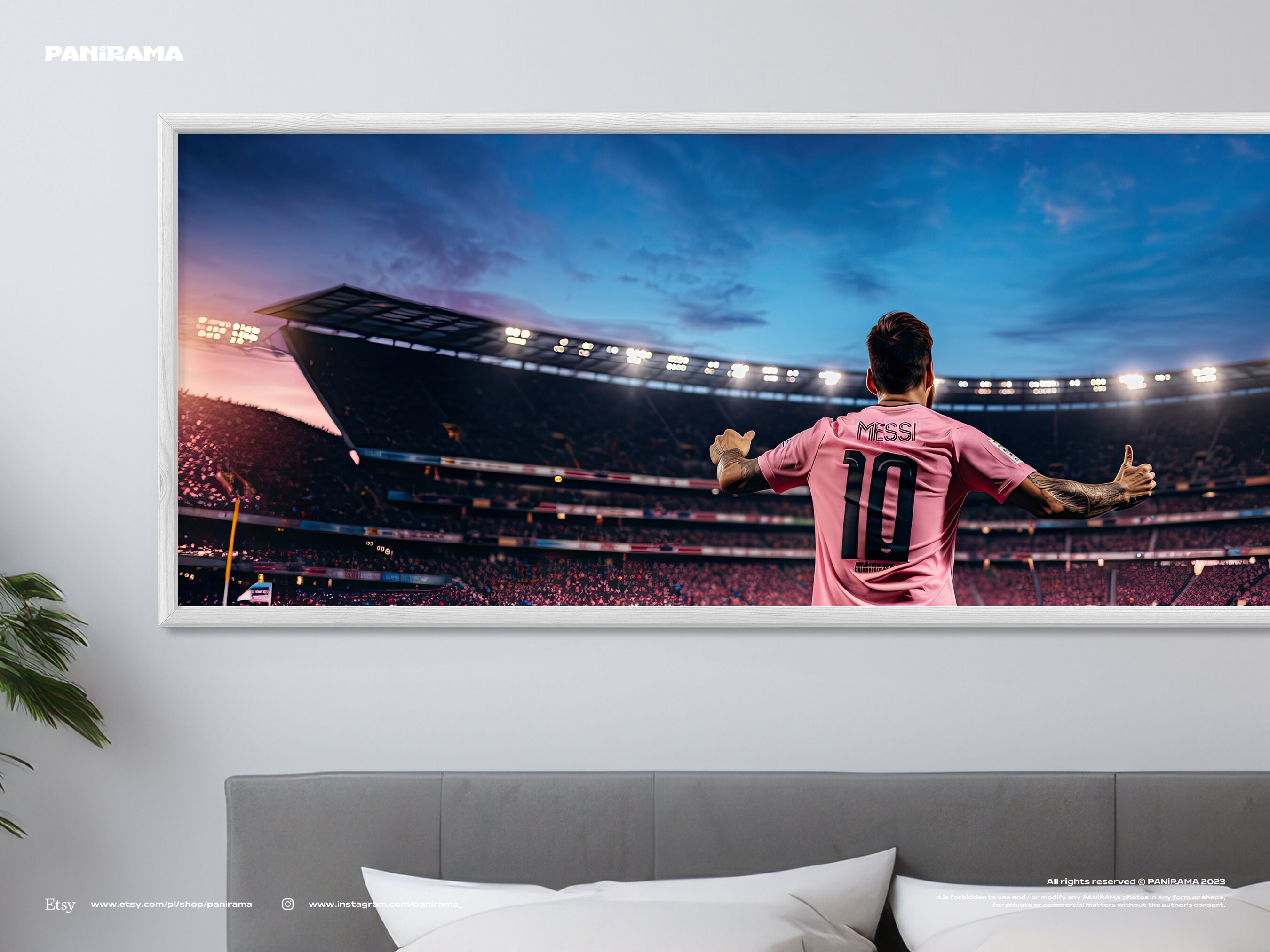 Extra Large Panorama of Lionel Messi From Inter Miami. Digital PRINT ...
