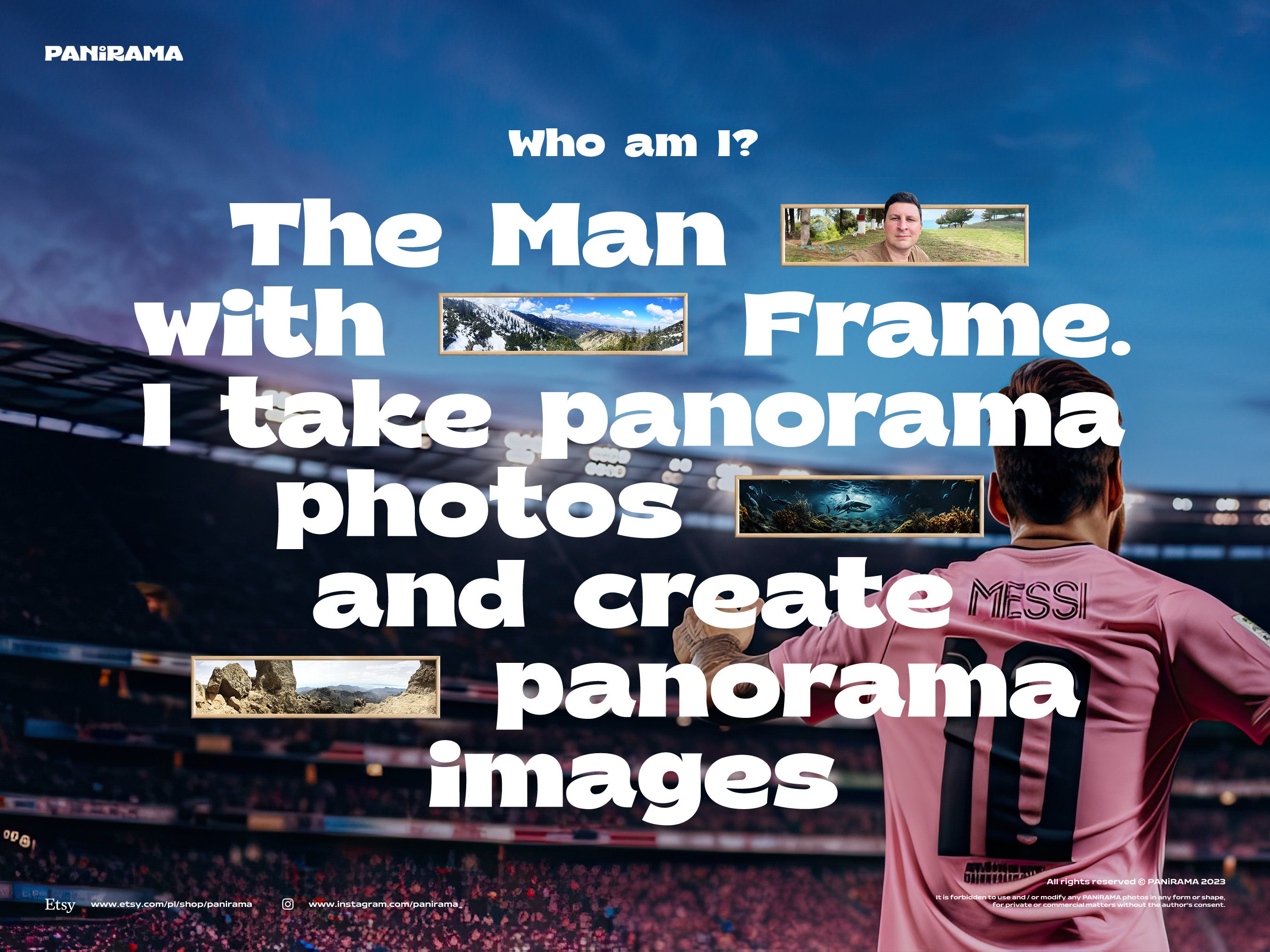 Extra Large Panorama of Lionel Messi From Inter Miami. Digital PRINT ...