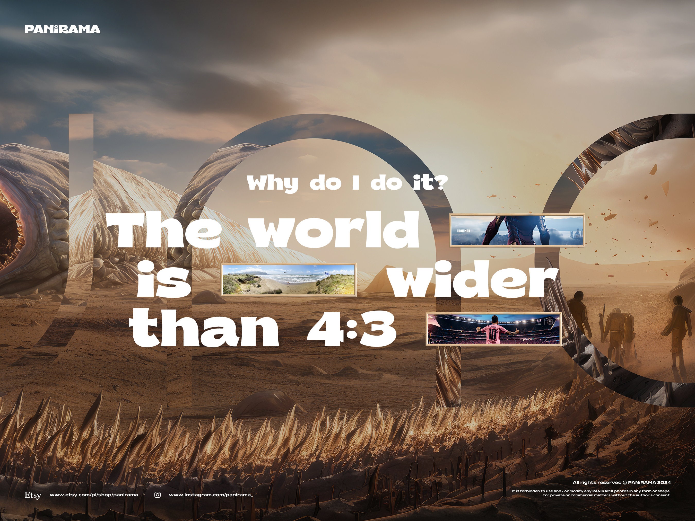 Extra Large Panorama of Sandworms on Arrakis, Dune. Digital PRINT ...