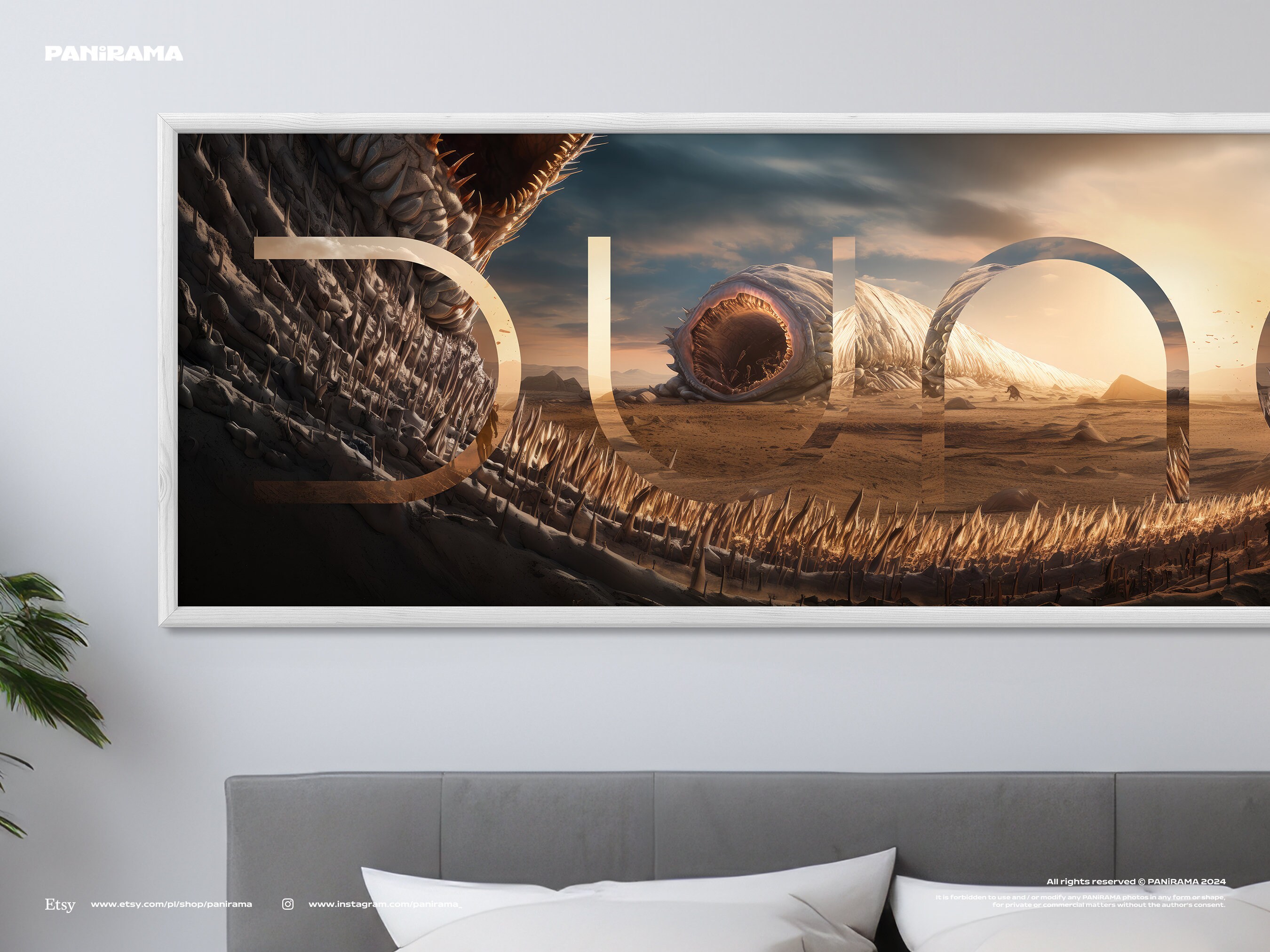 Extra Large Panorama of Sandworms on Arrakis, Dune. Digital PRINT ...