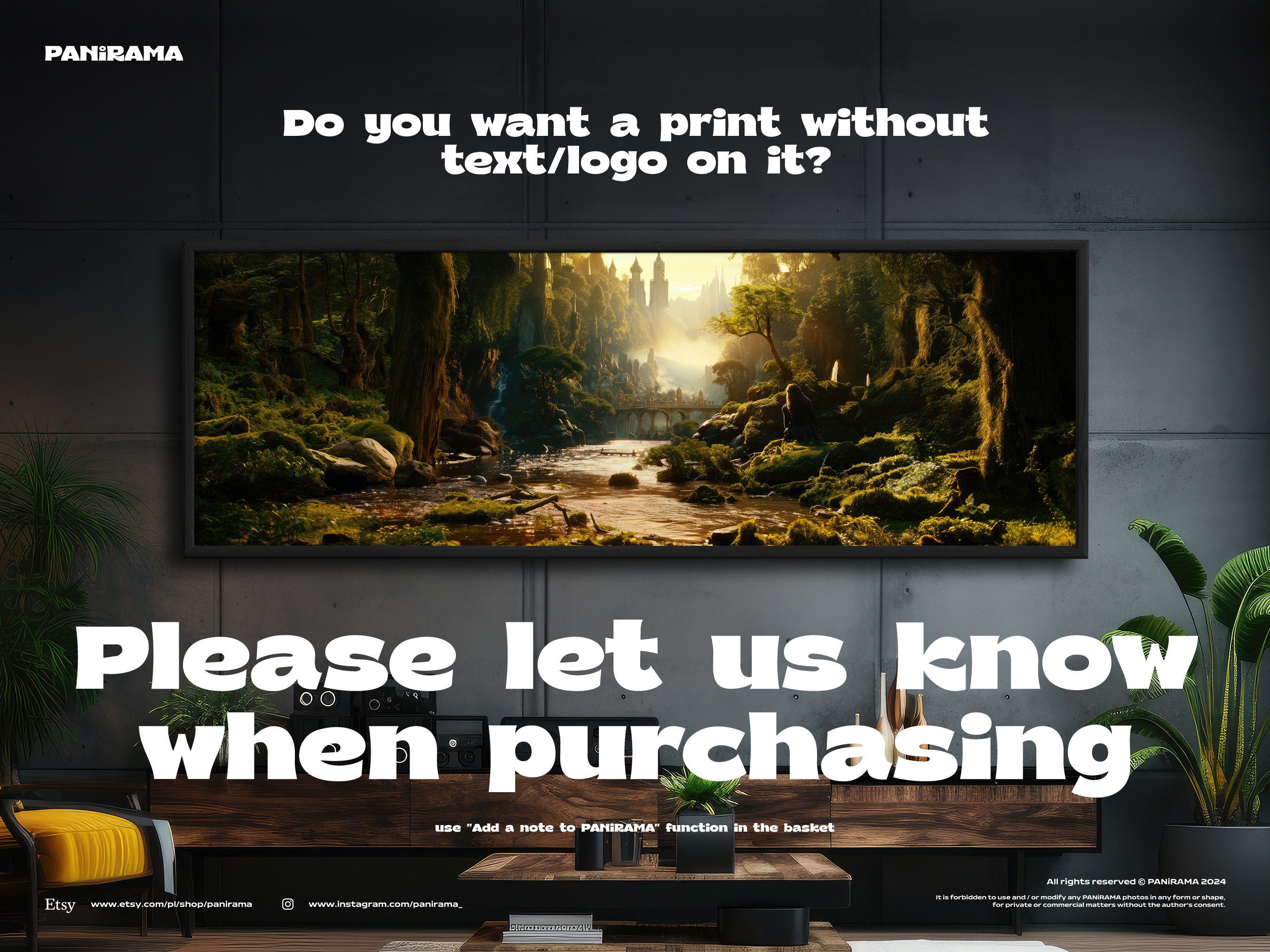 Extra Large Panorama of Rivendell, Lord of the Rings. Digital PRINT ...