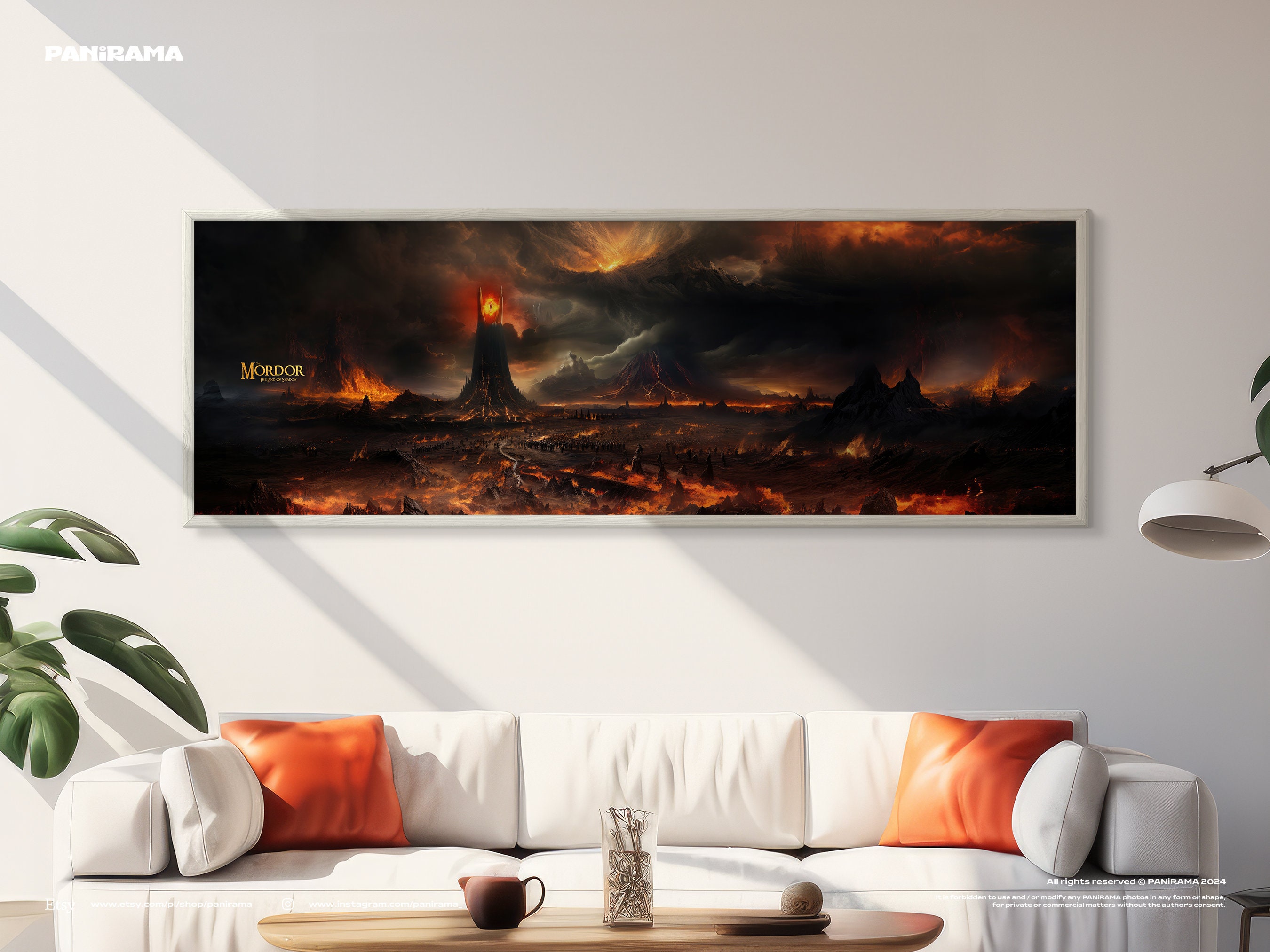 Extra Large Panorama of Mordor From Lord of the Rings. Digital PRINT ...