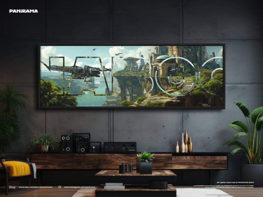Extra Large Panorama of Naboo Planet, Star Wars. Digital PRINT, FRAMED ...
