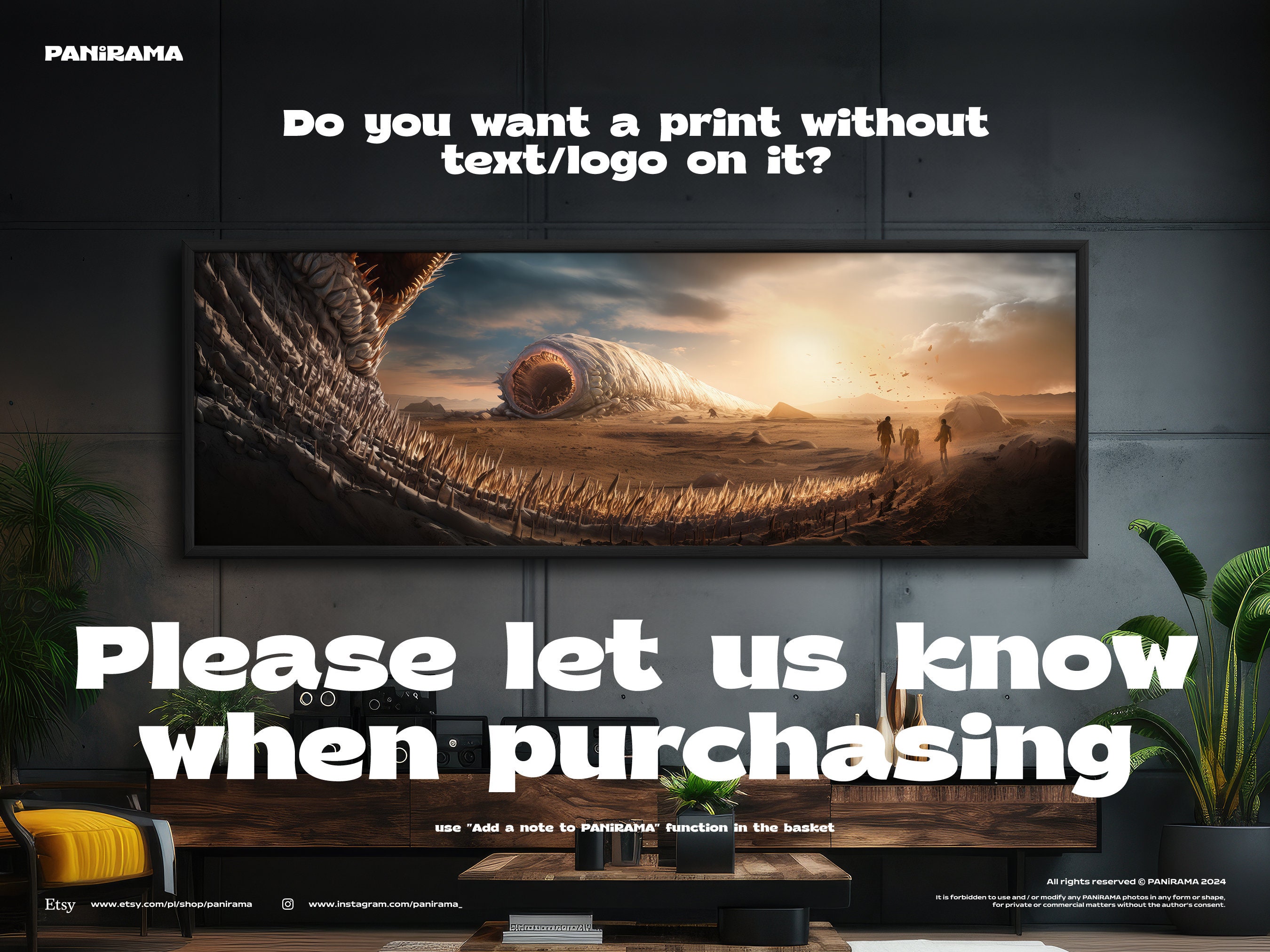 Extra Large Panorama of Sandworms on Arrakis, Dune. Digital PRINT ...