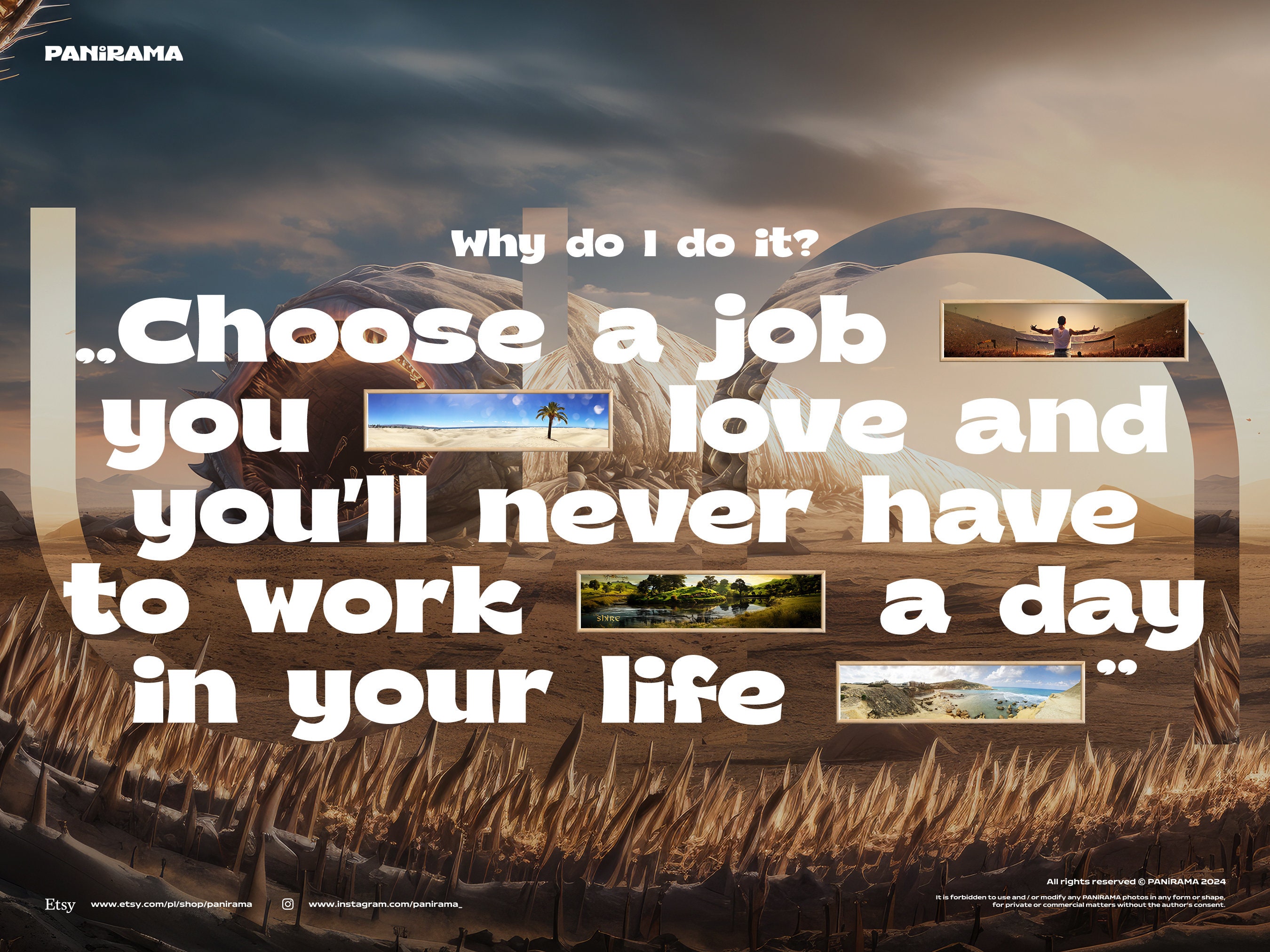 Extra Large Panorama of Sandworms on Arrakis, Dune. Digital PRINT ...