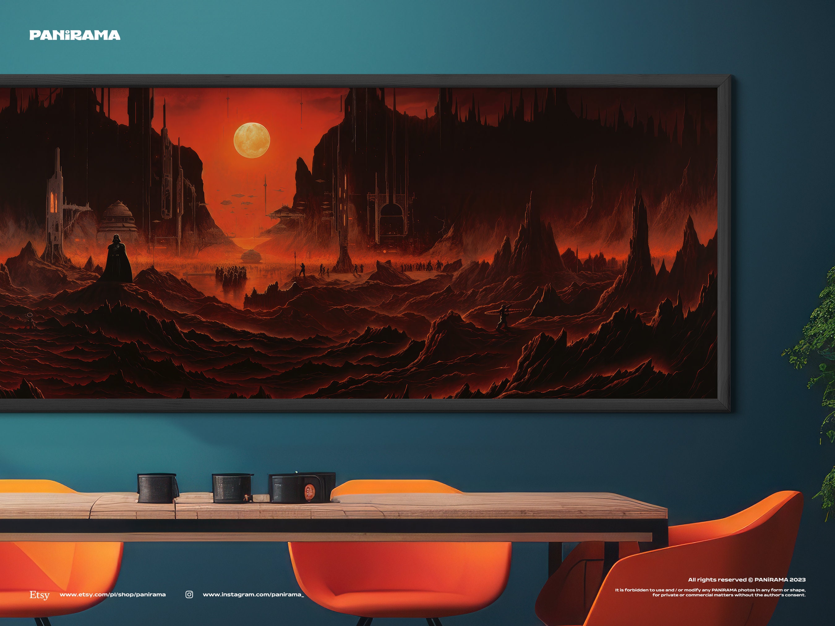 Extra Large Panorama of Darth Vader From Star Wars. Digital PRINT ...