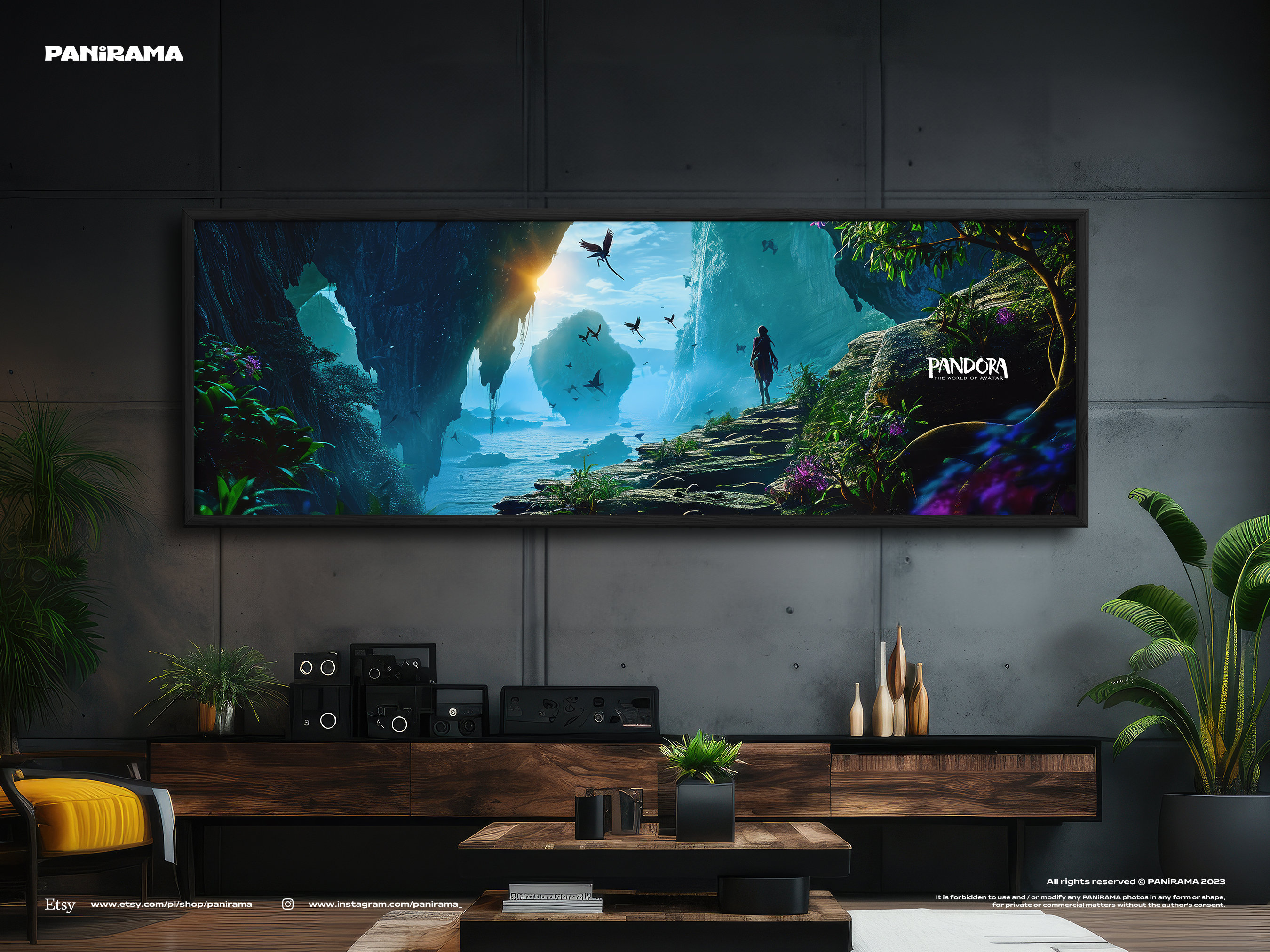Extra Large Panorama of Pandora Planet From Avatar. Digital PRINT ...