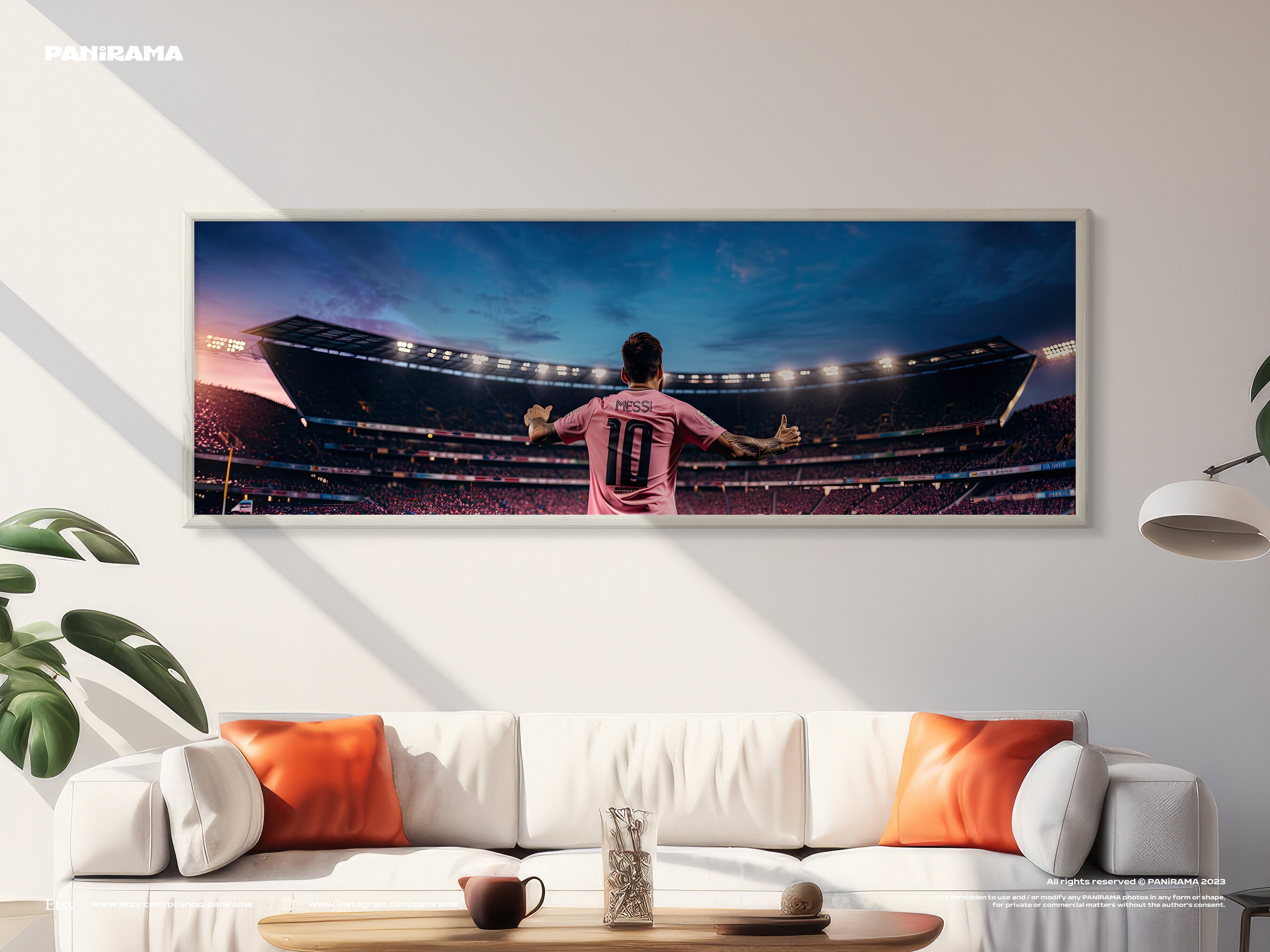 Extra Large Panorama of Lionel Messi From Inter Miami. Digital PRINT ...