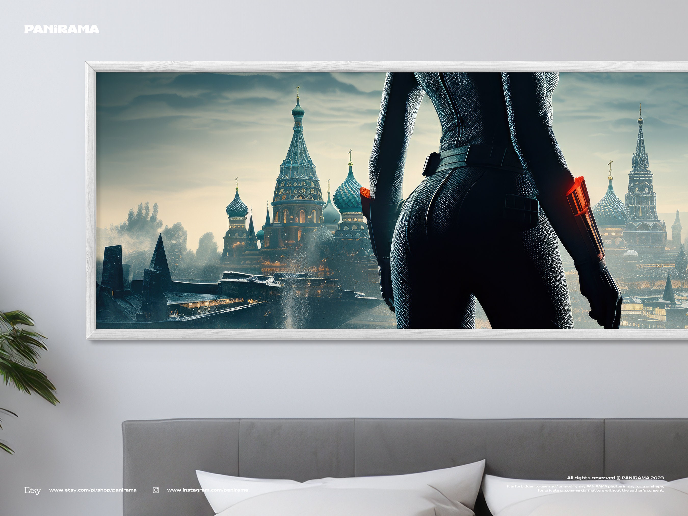 Extra Large Panorama of Black Widow, Avengers, Marvel. Digital PRINT ...