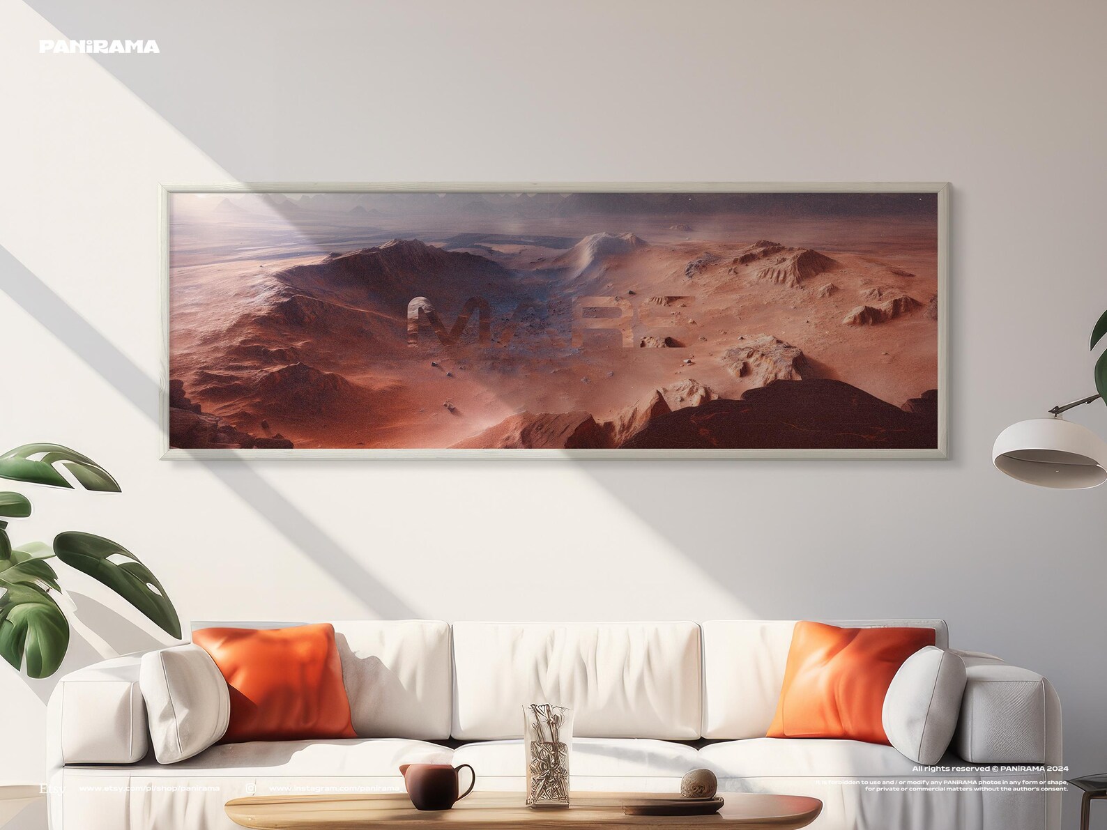 Extra Large Panorama of Planet Mars Surface. Digital PRINT, FRAMED or ...