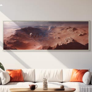 Extra Large Panorama of Planet Mars Surface. Digital PRINT, FRAMED or ...