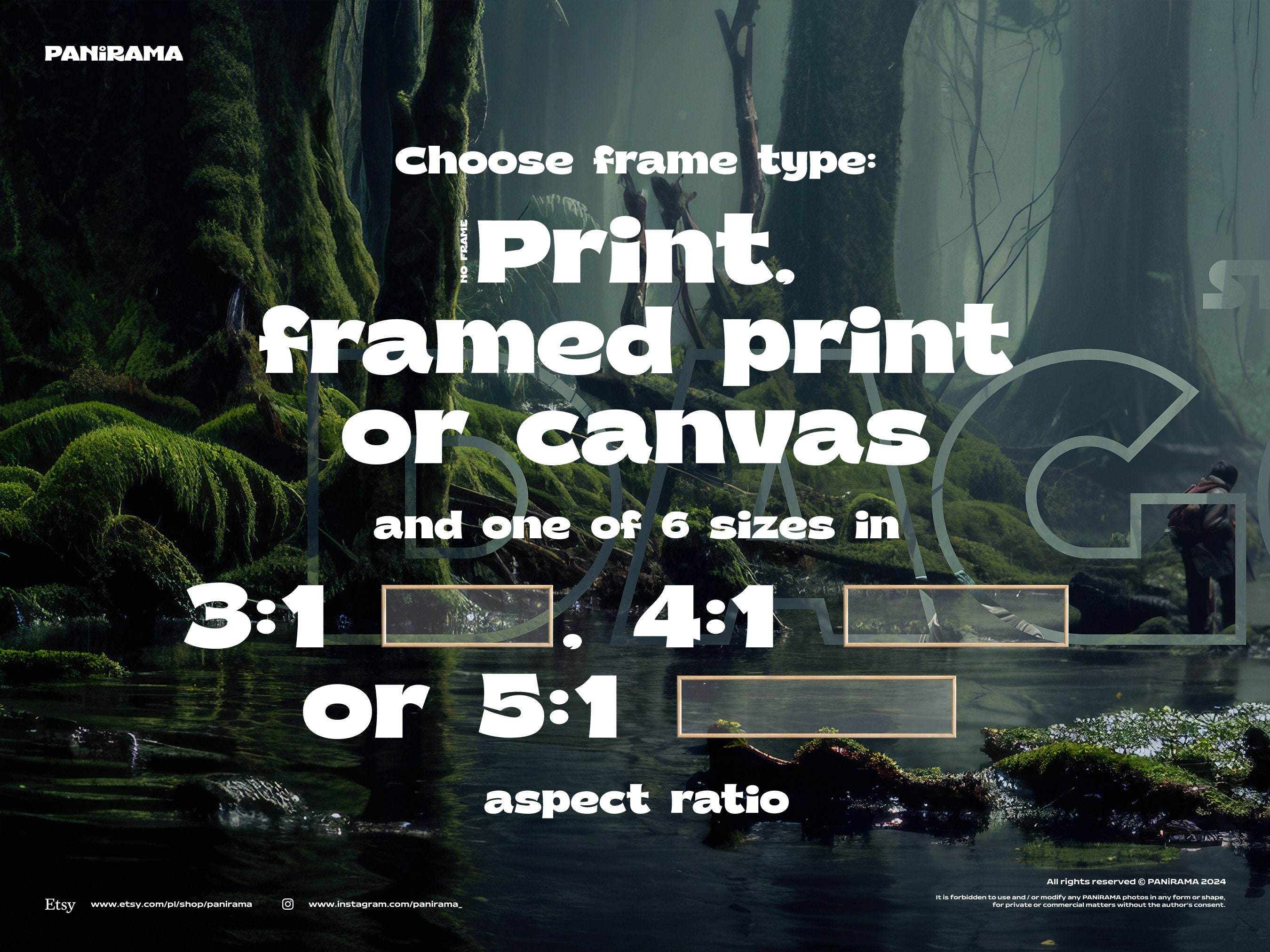 Extra Large Panorama of Dagobah Planet, Yoda, Star Wars. Digital PRINT ...