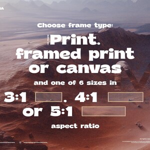 Extra Large Panorama of Planet Mars Surface. Digital PRINT, FRAMED or ...