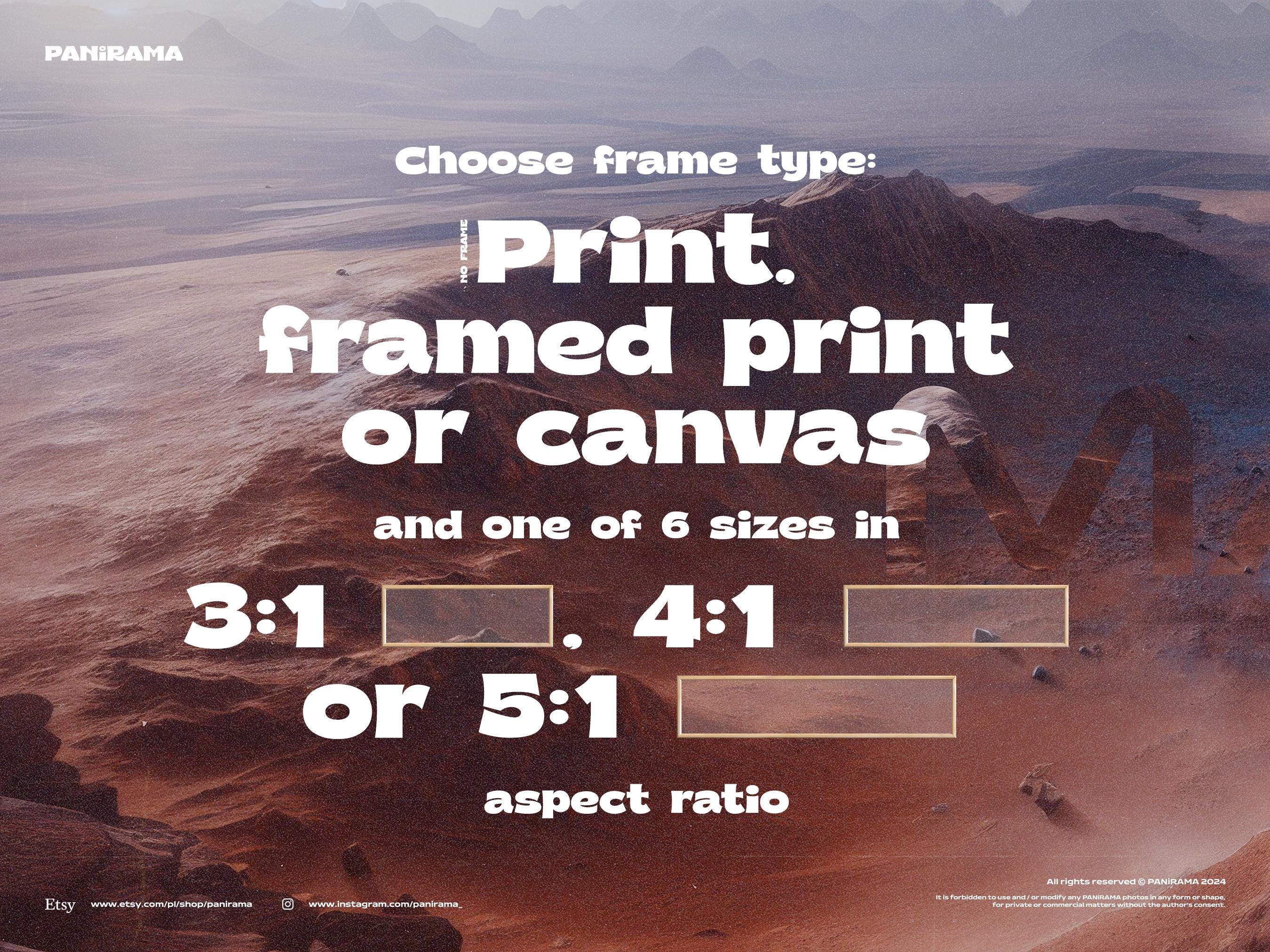 Extra Large Panorama of Planet Mars Surface. Digital PRINT, FRAMED or ...
