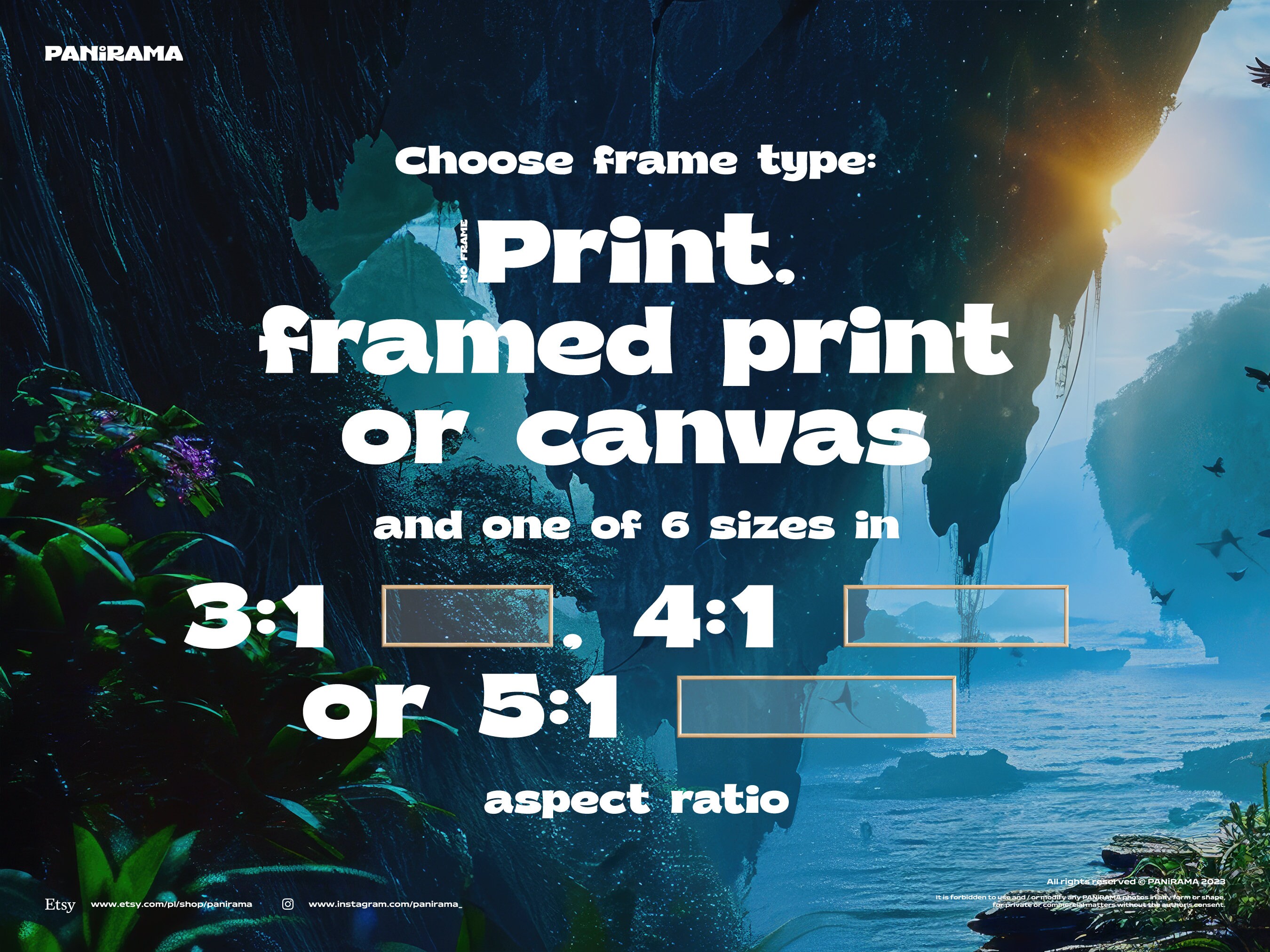 Extra Large Panorama of Pandora Planet From Avatar. Digital PRINT ...