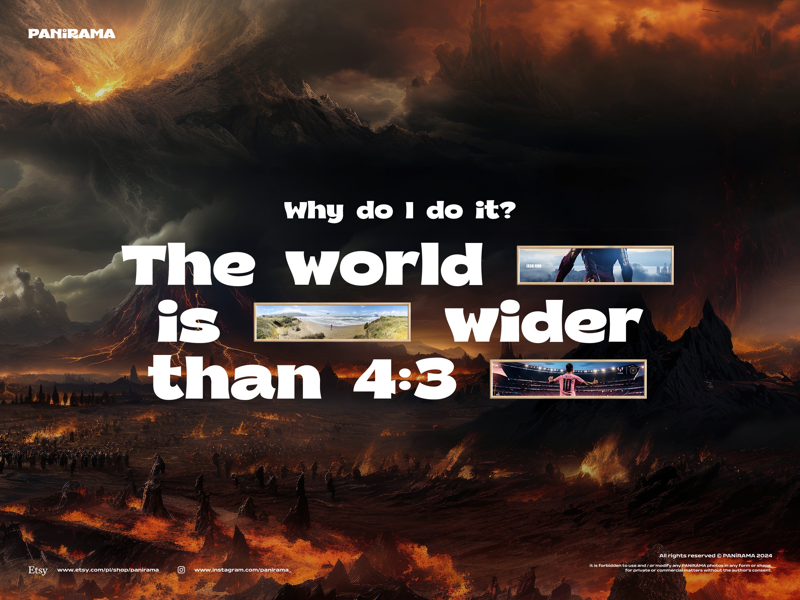Extra Large Panorama of Mordor From Lord of the Rings. Digital PRINT ...
