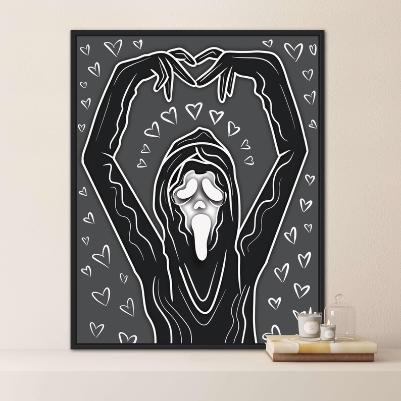 Halloween Ghost Print, Ghostface Poster Download, Digital Download Art, Halloween Decor, Ghost ...