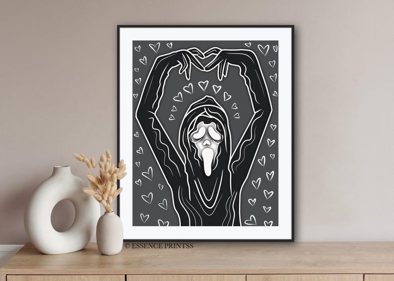 Halloween Ghost Print, Ghostface Poster Download, Digital Download Art ...