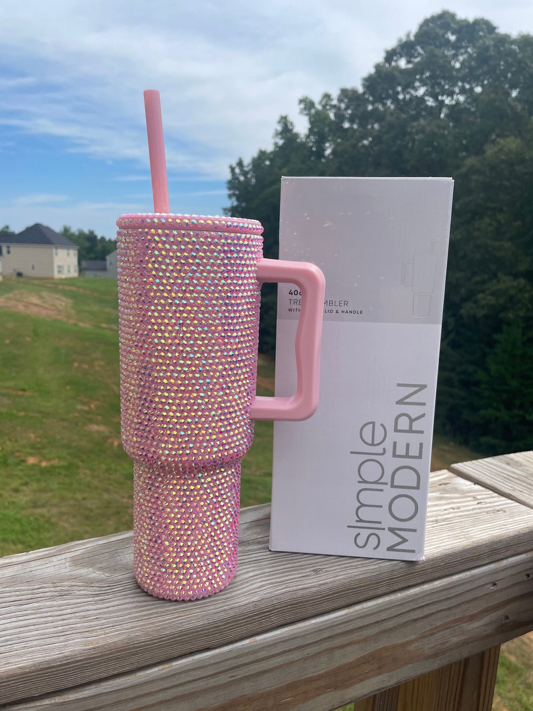 Simple Modern Pink Bling 40oz Trek READY TO SHIP - Etsy