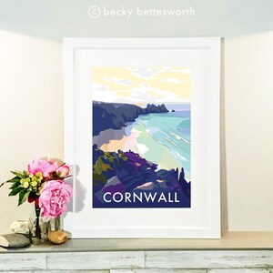 Cornwall Beach by Becky Bettesworth, Seaside, Beach, Coastal Vintage ...
