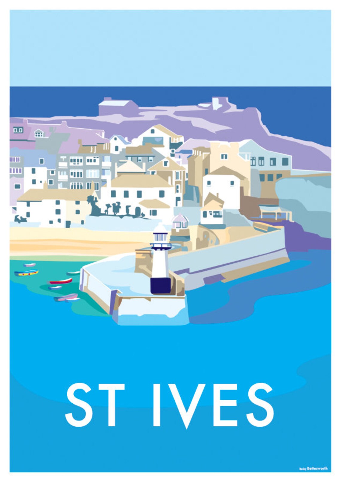 St Ives Cornwall Print by Becky Bettesworth, Seaside, Beach, Coastal ...