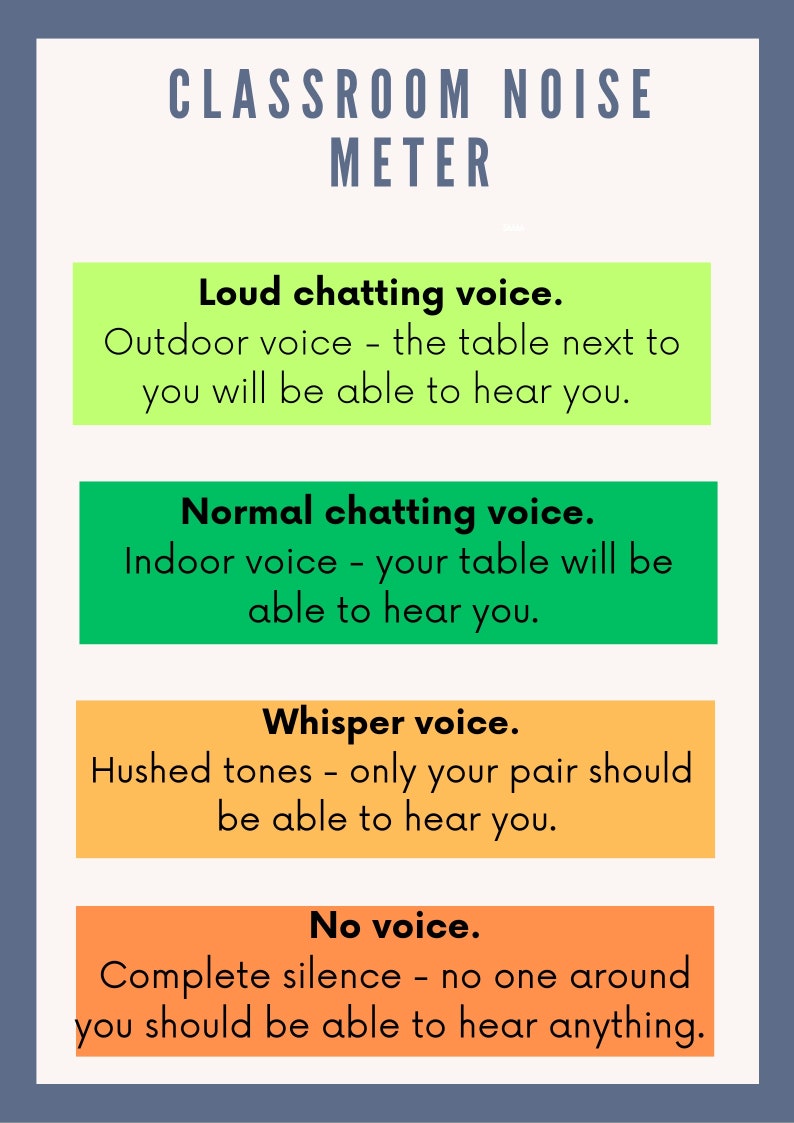 Classroom Noise Meter. - Etsy
