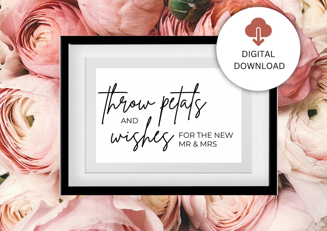 Wedding Petal Throwing Sign - Etsy