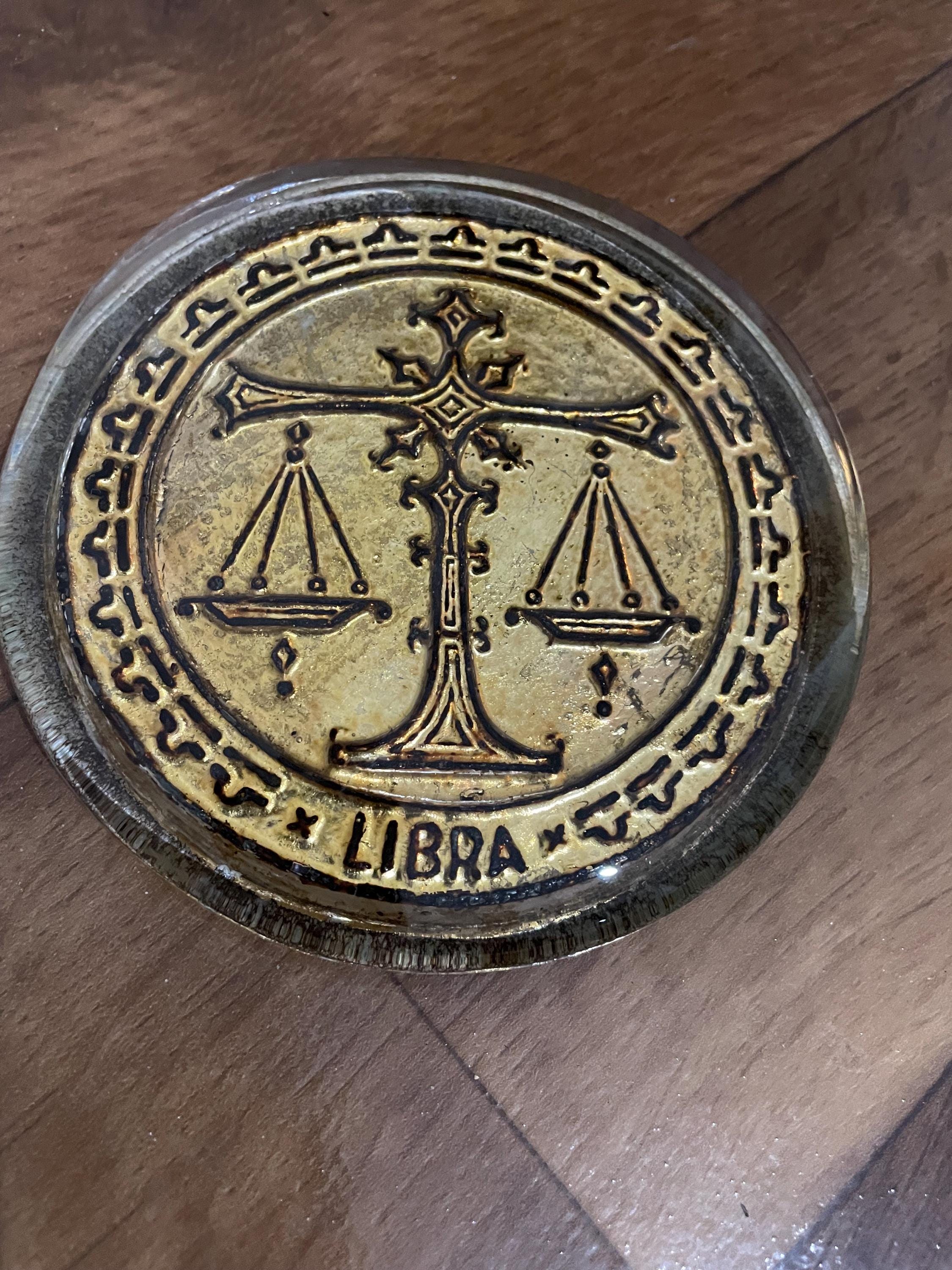 Ferro Lorenzo Murano Glass Zodiac Paperweight With Gold Leaf - Etsy