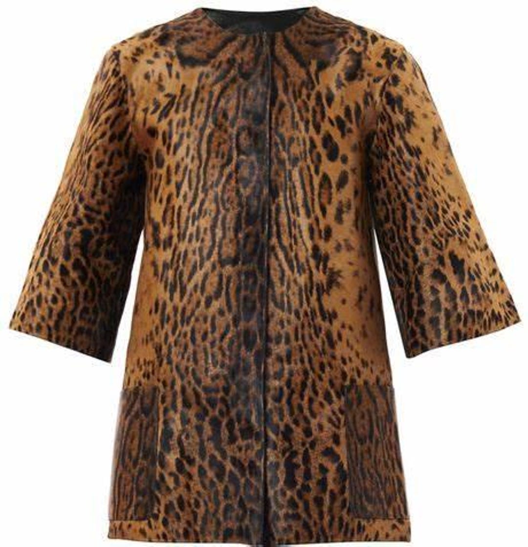 Lanvin RARE Runway Lambskin Ocelot Leather Jacket Size 36 France - Etsy
