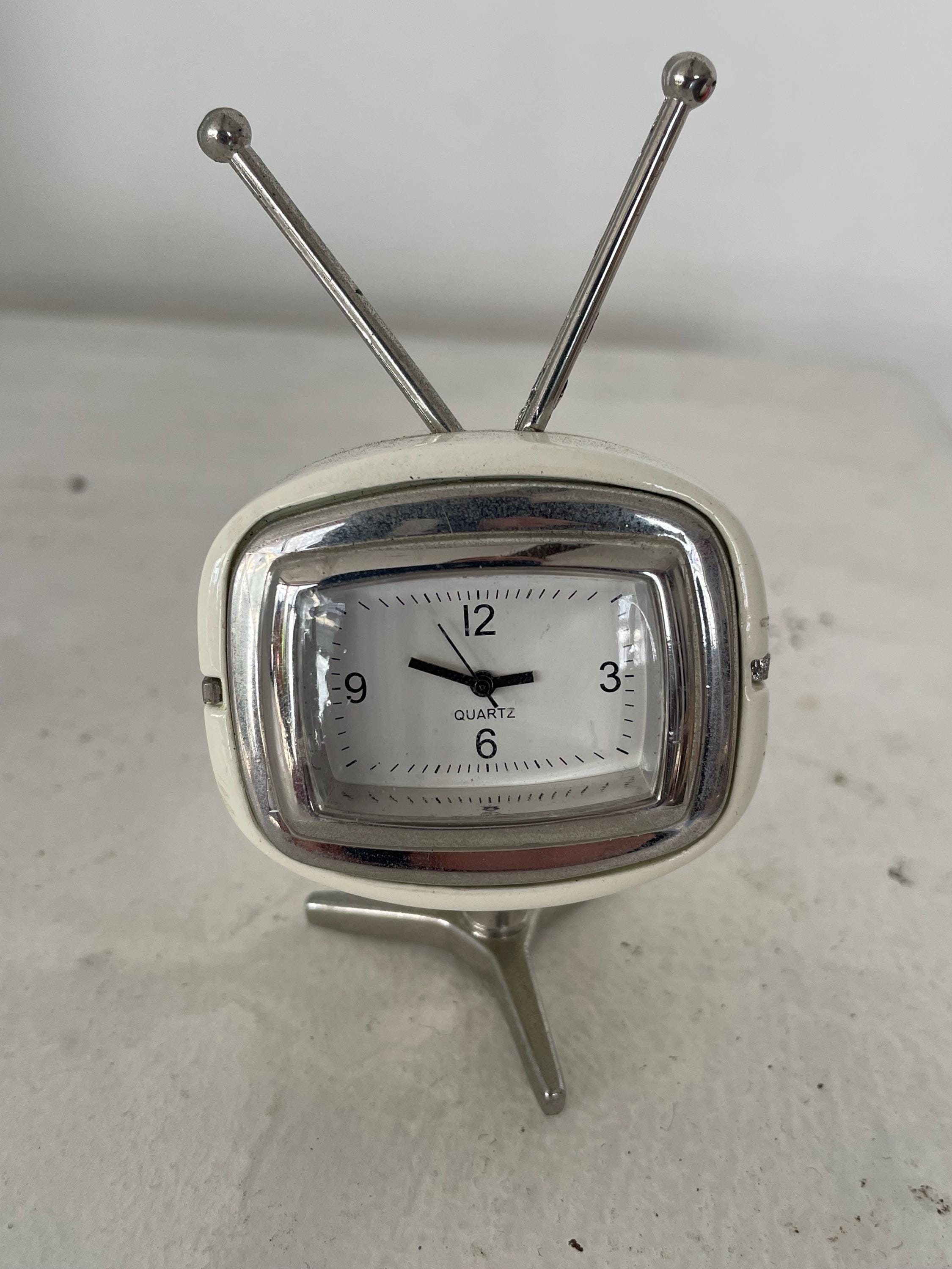 Vintage Miniature Japanese Quartz Television Desk Clock - Etsy