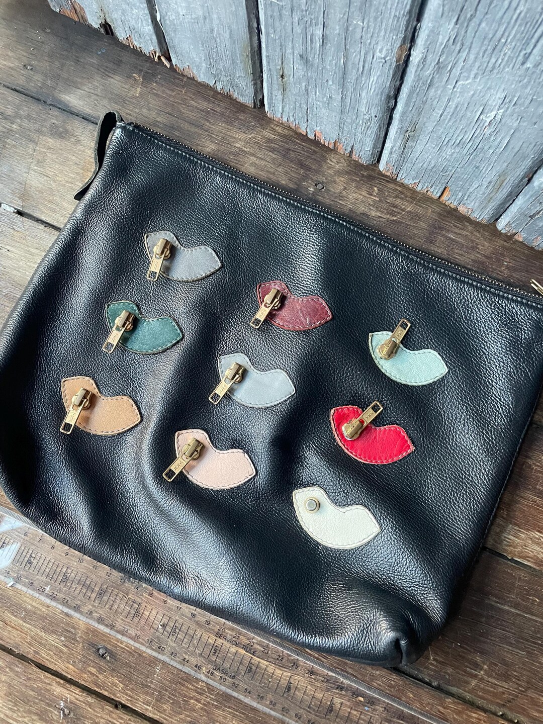 A-esque Designer Boho Leather Folio Bag - Etsy