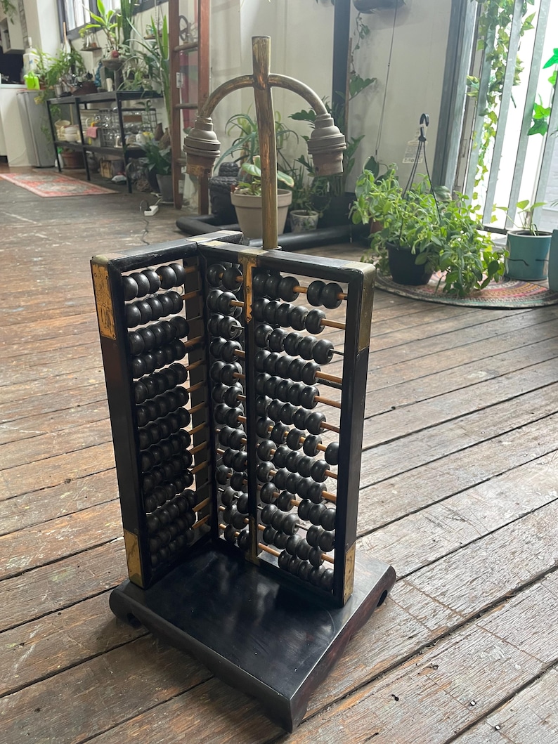 Vintage Chinese Abacus Lamp - Etsy