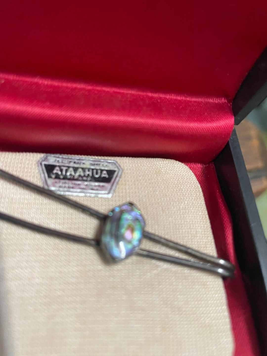 Vintage Sterling Silver Designer Ataahua Tie Clip With New Zealand Paua ...