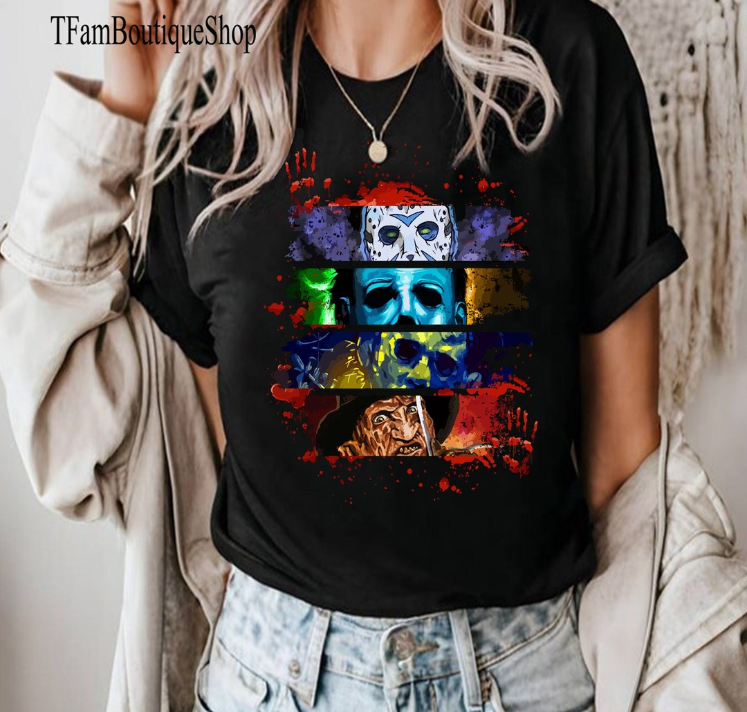 Horror Movies T-shirt, Horror Character Shirt, Horror Shirt, Horror ...