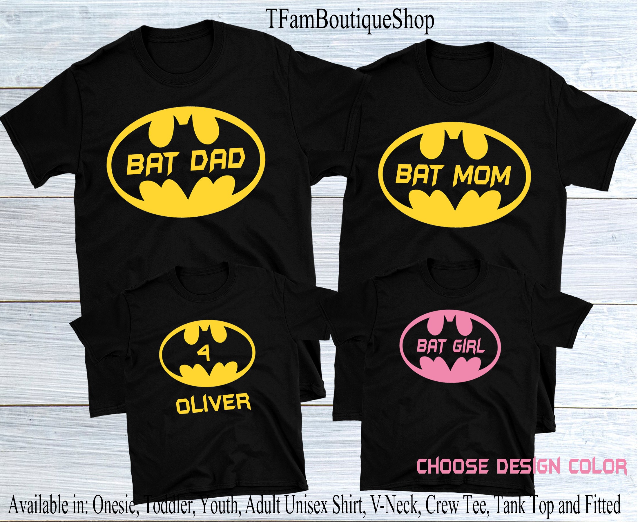 Custom Bat Family Shirts, Bat Mom Shirt, Bat Dad Tee, Bat Boy ...