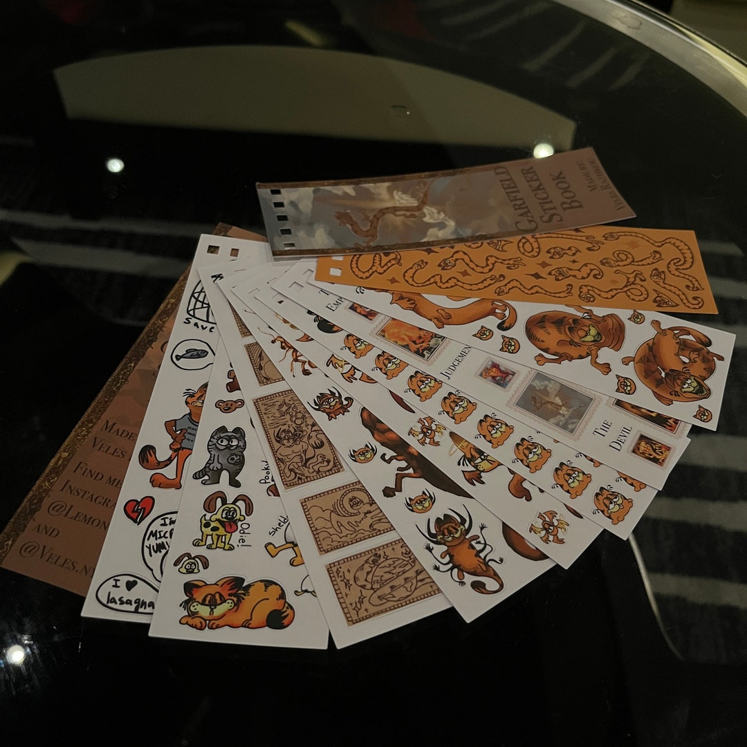 Garfield Sticker Book Great for Art Deco Scrapbooking - Etsy