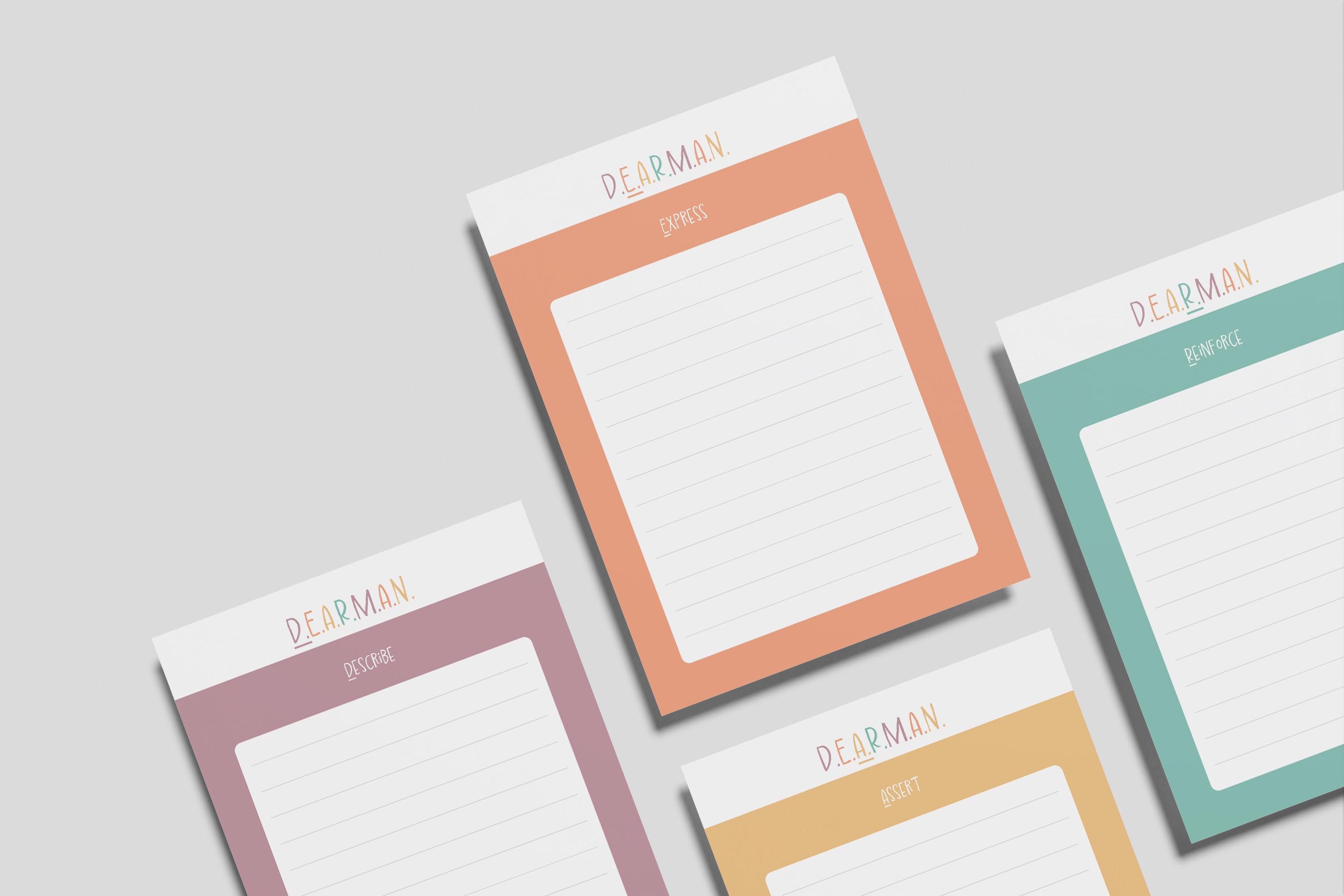 DBT DEARMAN Worksheets, Interpersonal Effectiveness Skill, Counselling ...